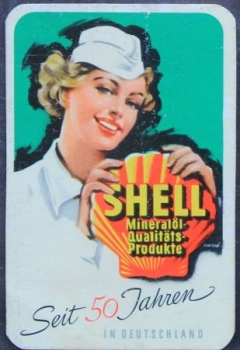 Rare-Automobilia - Shell Oil Calendar "Seit 50 Jahren" 1953 Pin-up