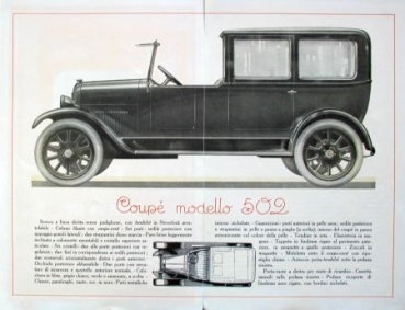Rare-Automobilia - Fiat 502 Coupe Modellprogramm 1924 Automobilprospekt